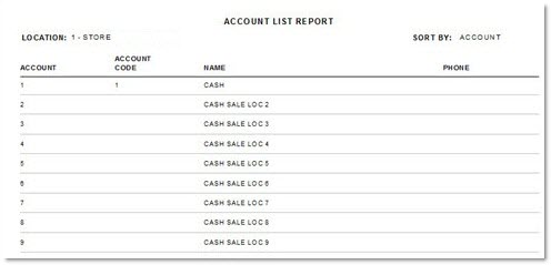 Account Information Reports