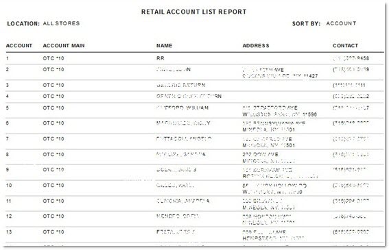 Account Information Reports